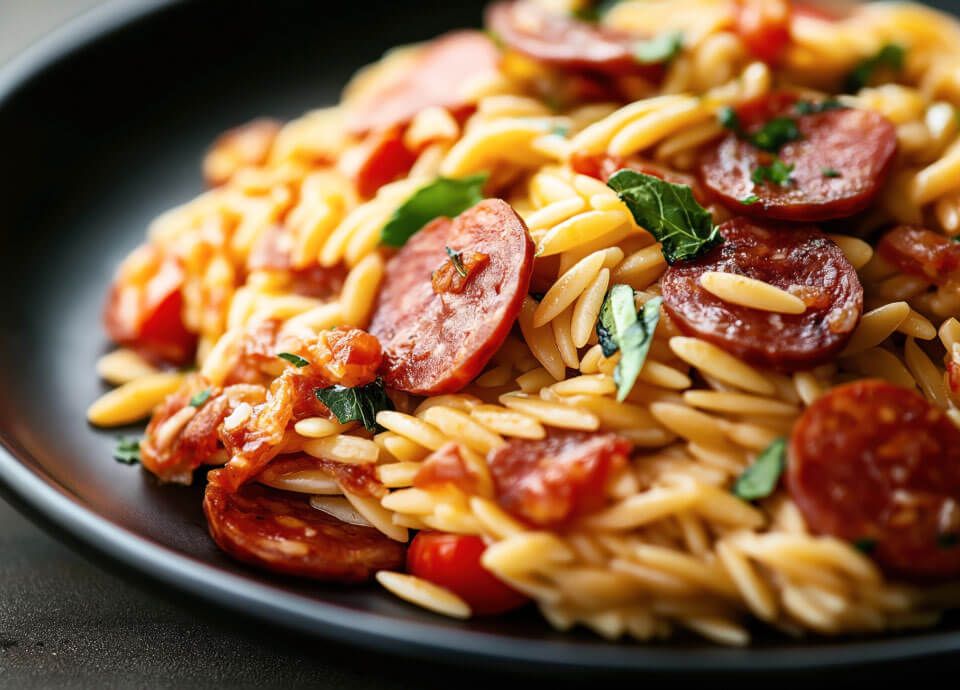Orzo Pasta Recipe - Chorizo | Smeg UK